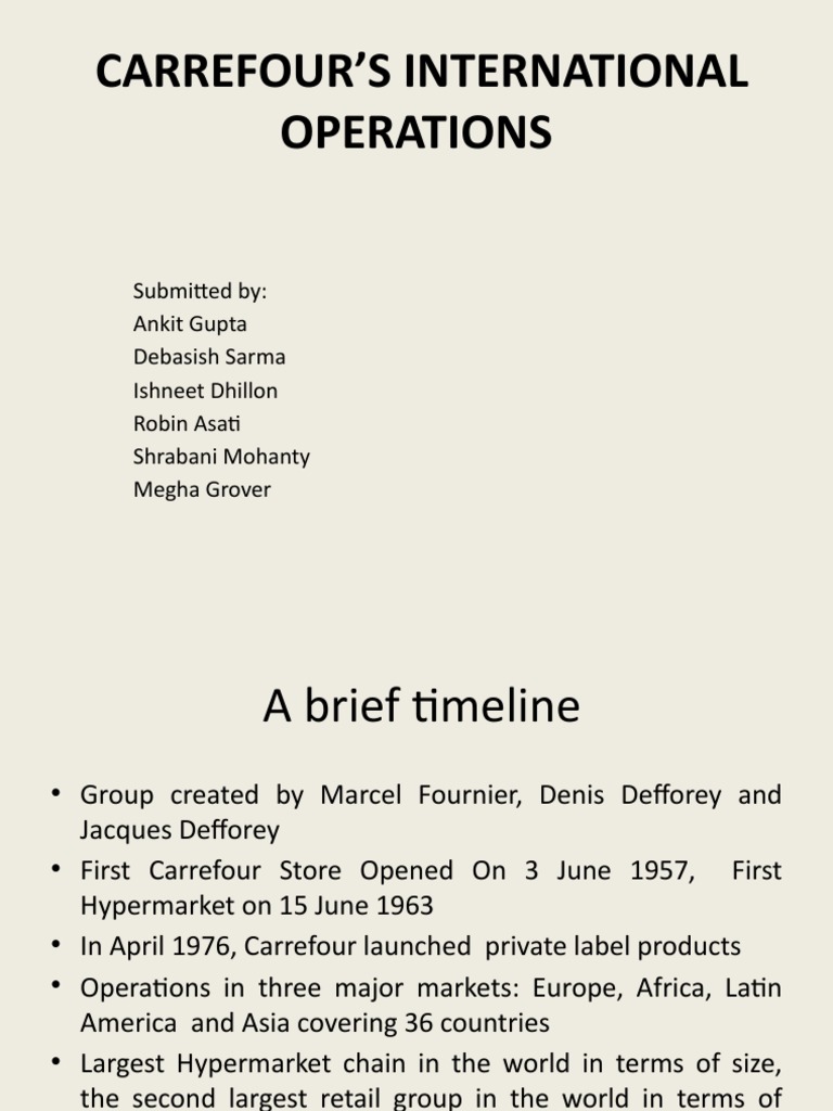 Carrefour's Global Retail Expansion Overview | PDF | Supermarket | Retail