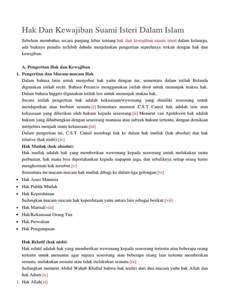 Hak Dan Kewajiban Suami Isteri Dalam Islam Pdf