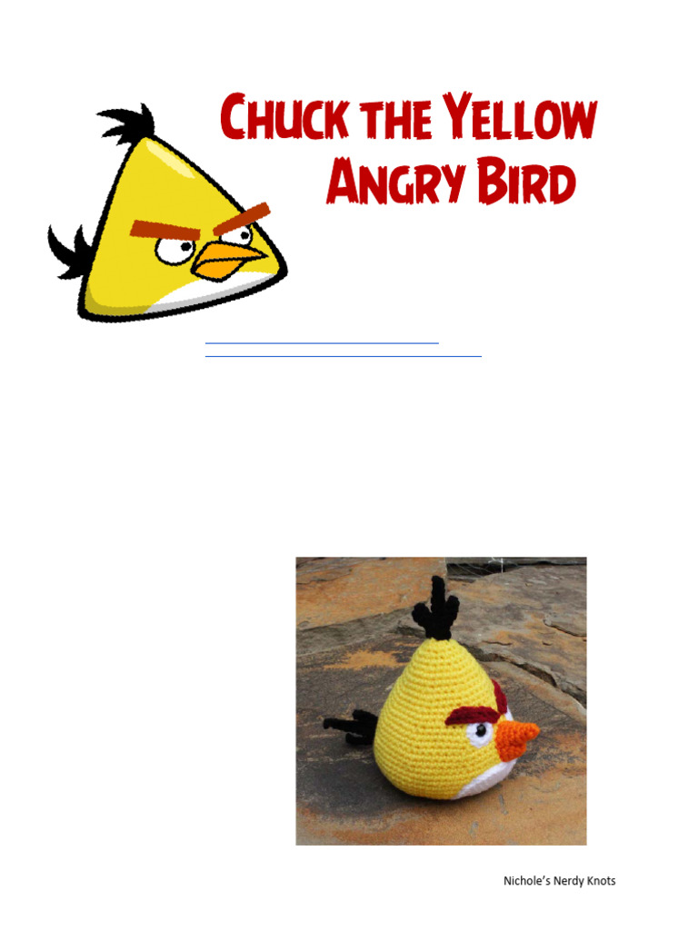 Chuck The Angry Bird Pattern | PDF | Amigurumi | Crochet