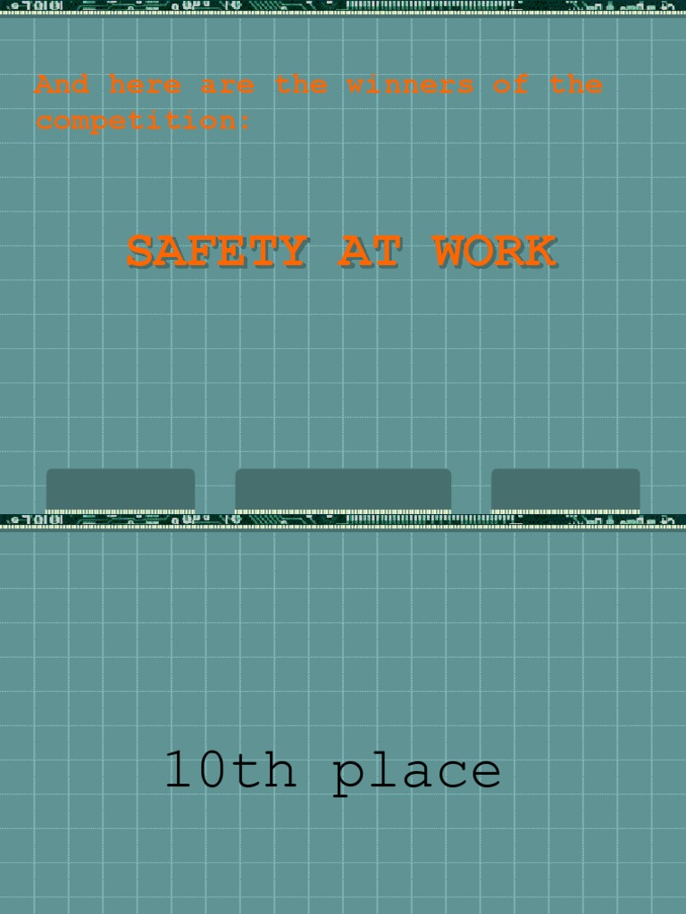 Safety at Work: and Here Are The Winners of The Competition | PDF
