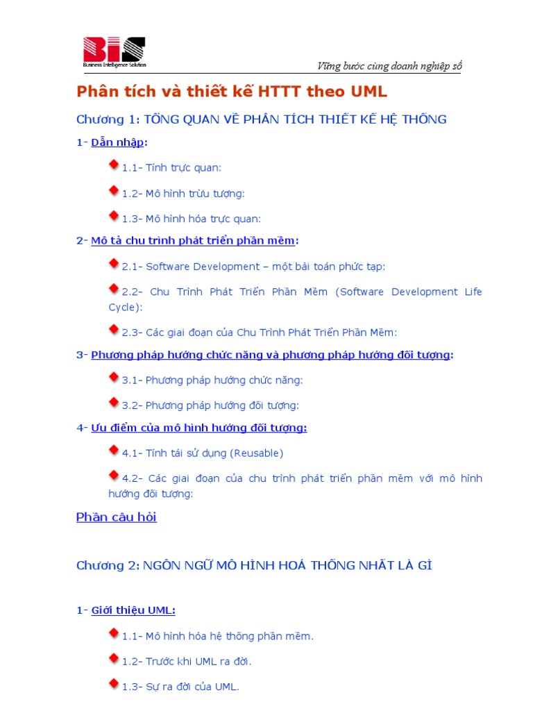 Phan Tich HTTT Bang UML | PDF