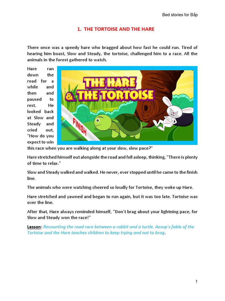 The Tortoise and The Hare | PDF | Hare | Lion