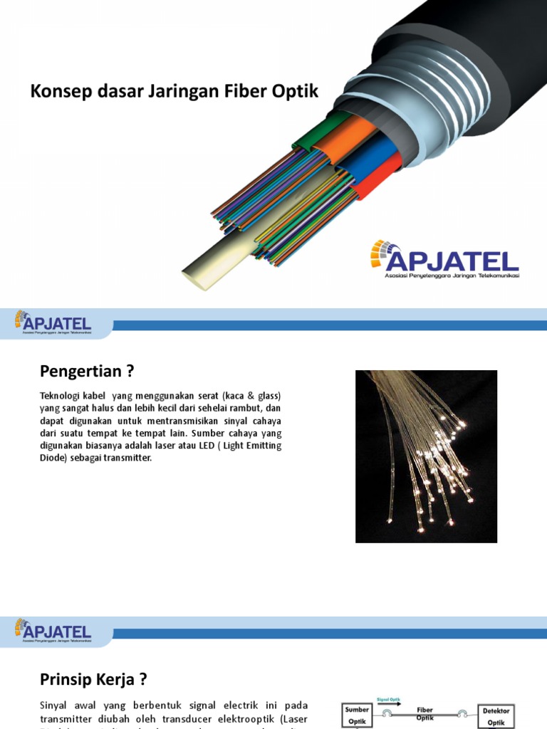 Modul Dasar Jaringan Fiber Optik Power Point | PDF