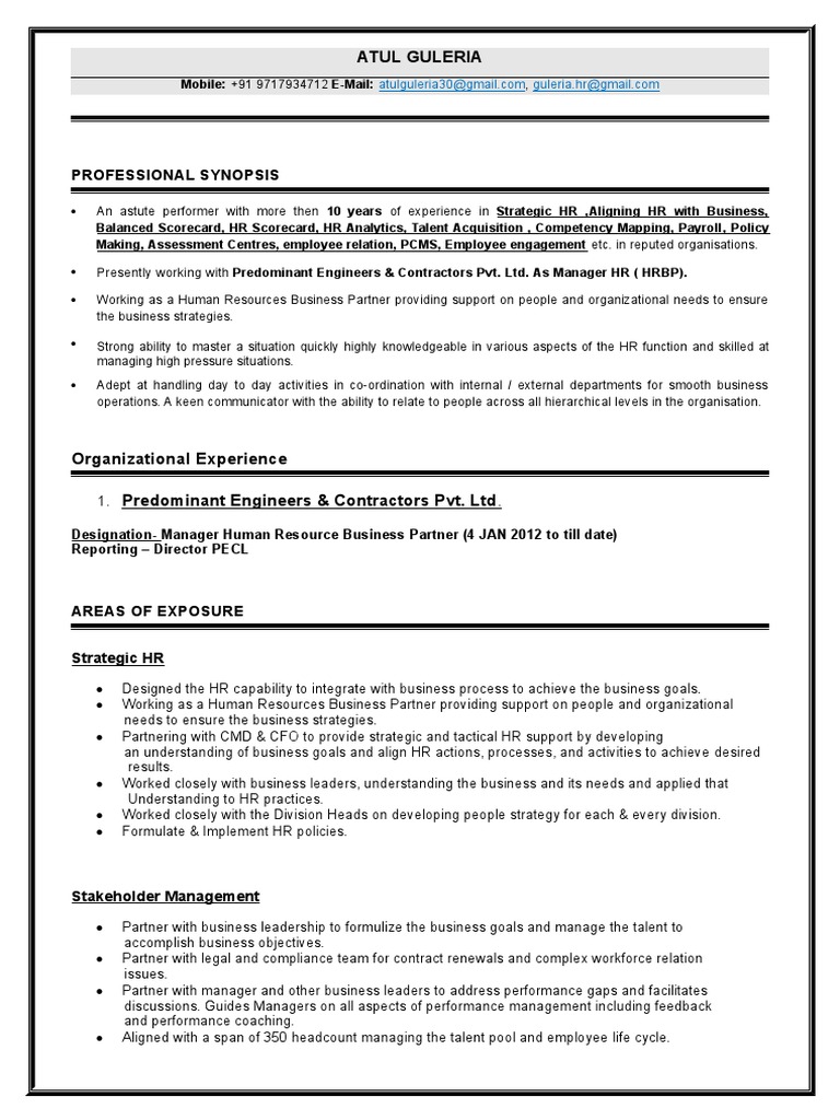 Atul | PDF | Human Resources | Turnover (Employment)