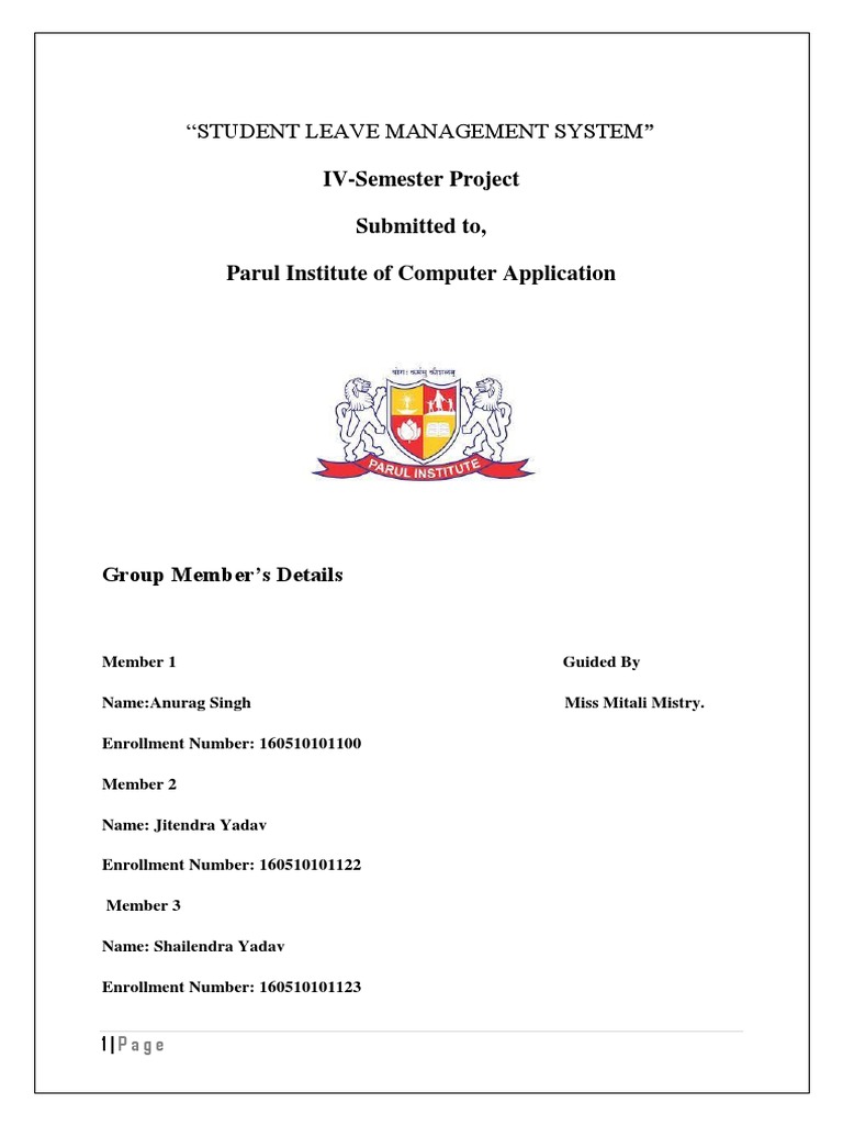 Student Leave Management System | PDF | Use Case | Data Type