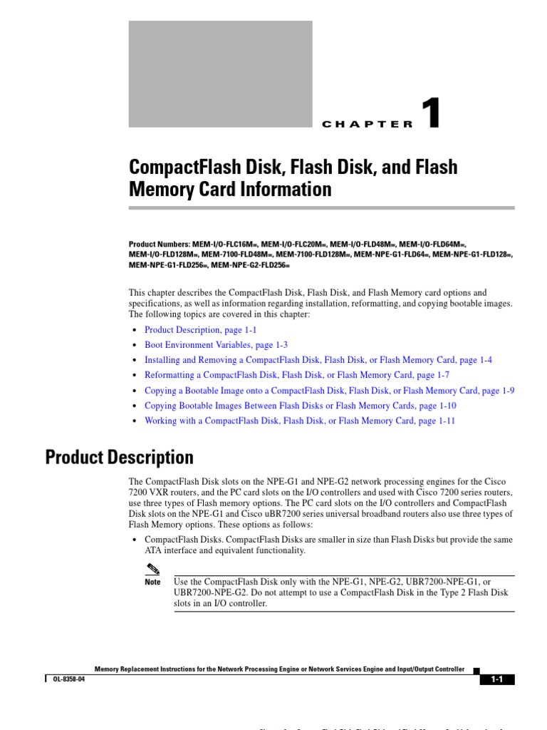 Compactflash Disk, Flash Disk, and Flash Memory Card Information | PDF ...