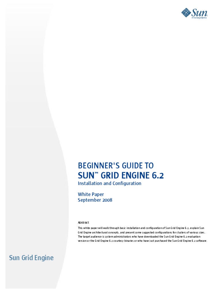 Sun Grid Engine 62 Install and Config PDF | PDF | Grid Computing | Scheduling (Computing)