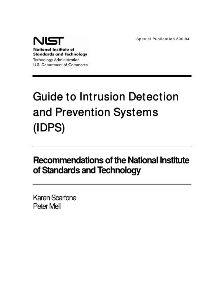 Intrusion Detection and Prevention (NIST) | PDF