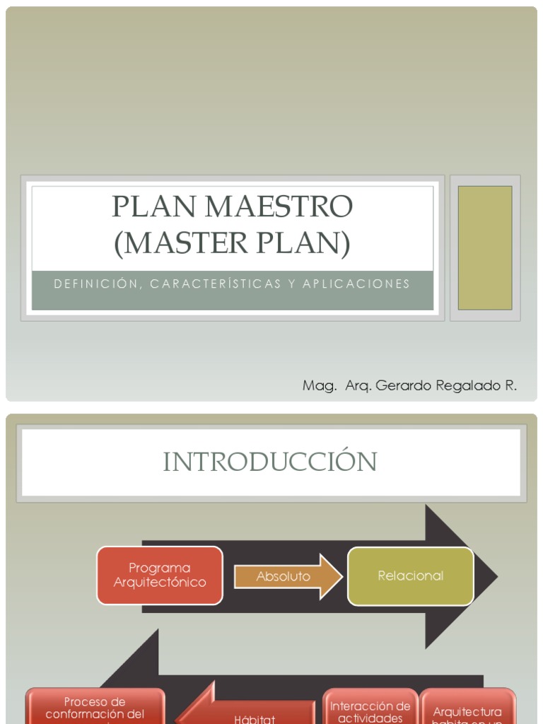 Guía Master Plan | Urbanismo | Planificación urbana