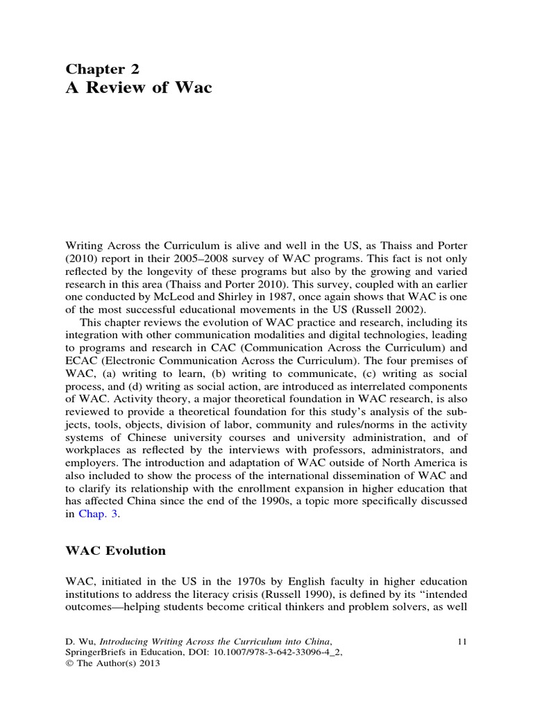 A Review of Wac | PDF | Learning | Communication