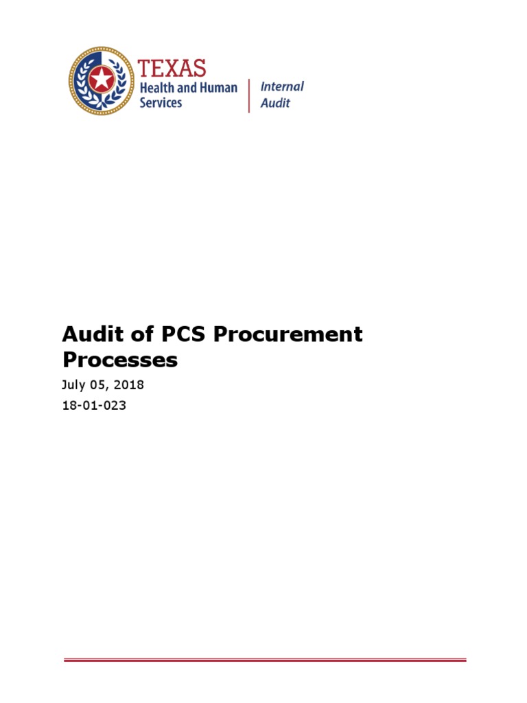 HHSC's Internal Audit of Its Own Procurement Processes | PDF | Request ...