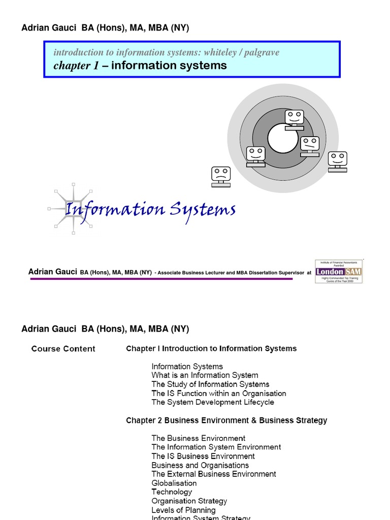 MIS - Chapter 1+2 - All Slides | PDF | Decision Support System | Business Process
