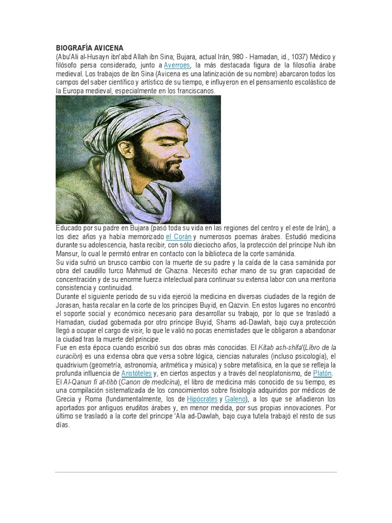 Biografía y legado de Avicena | PDF | Science | Ciencia filosófica