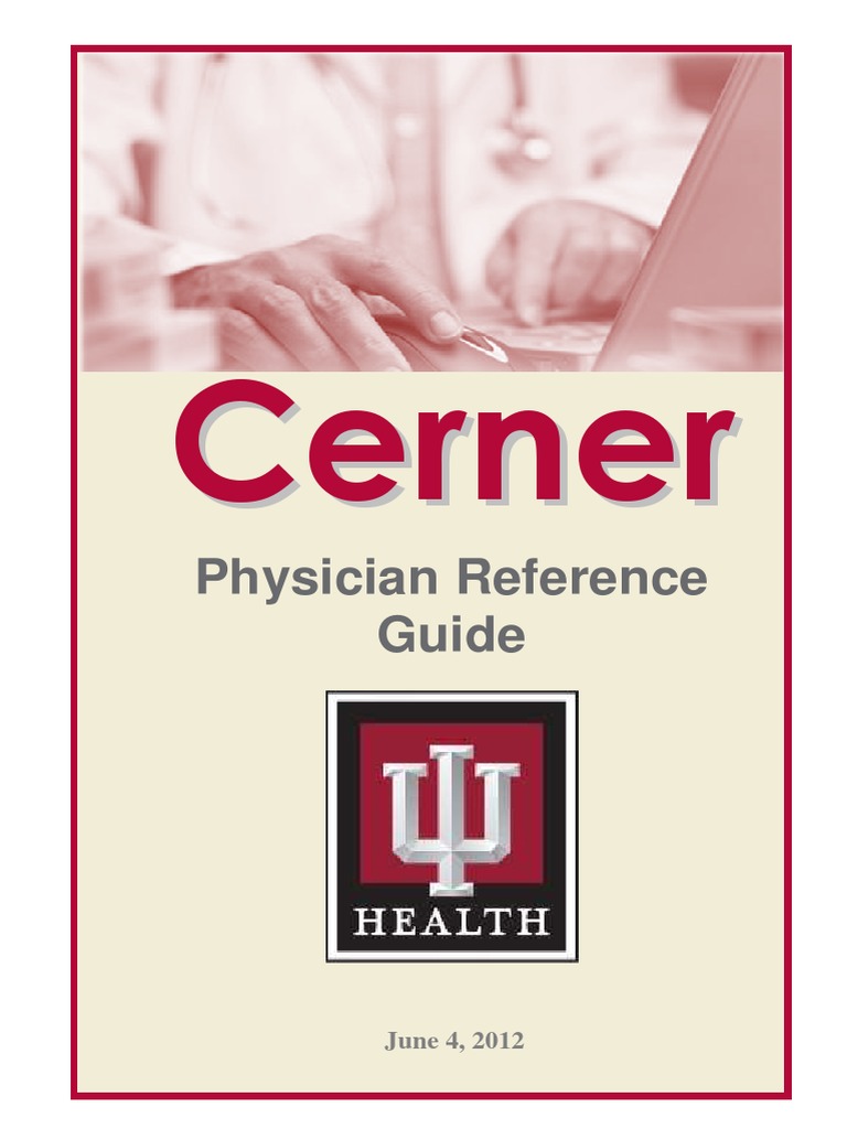 Cerner Pocket Guide 2012 | PDF | Patient | Electronic Health Record