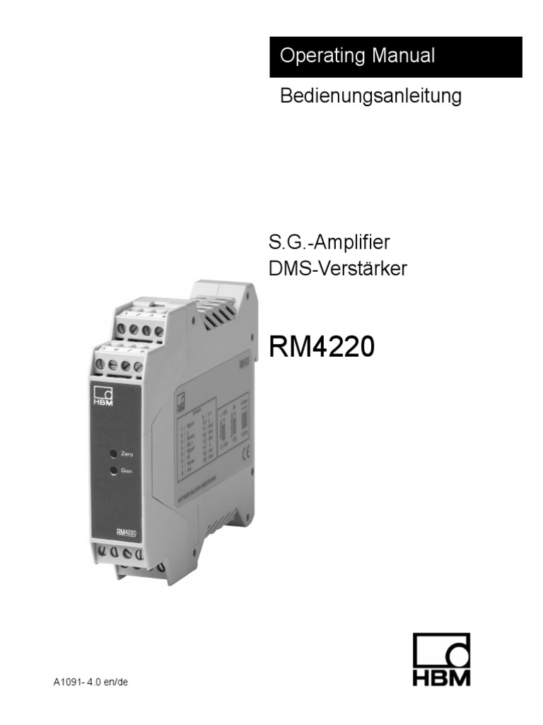RM4220 Datasheet | PDF | Amplifier | Safety