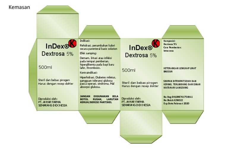 Desain Kemasan Infus Dekstrosa 5%