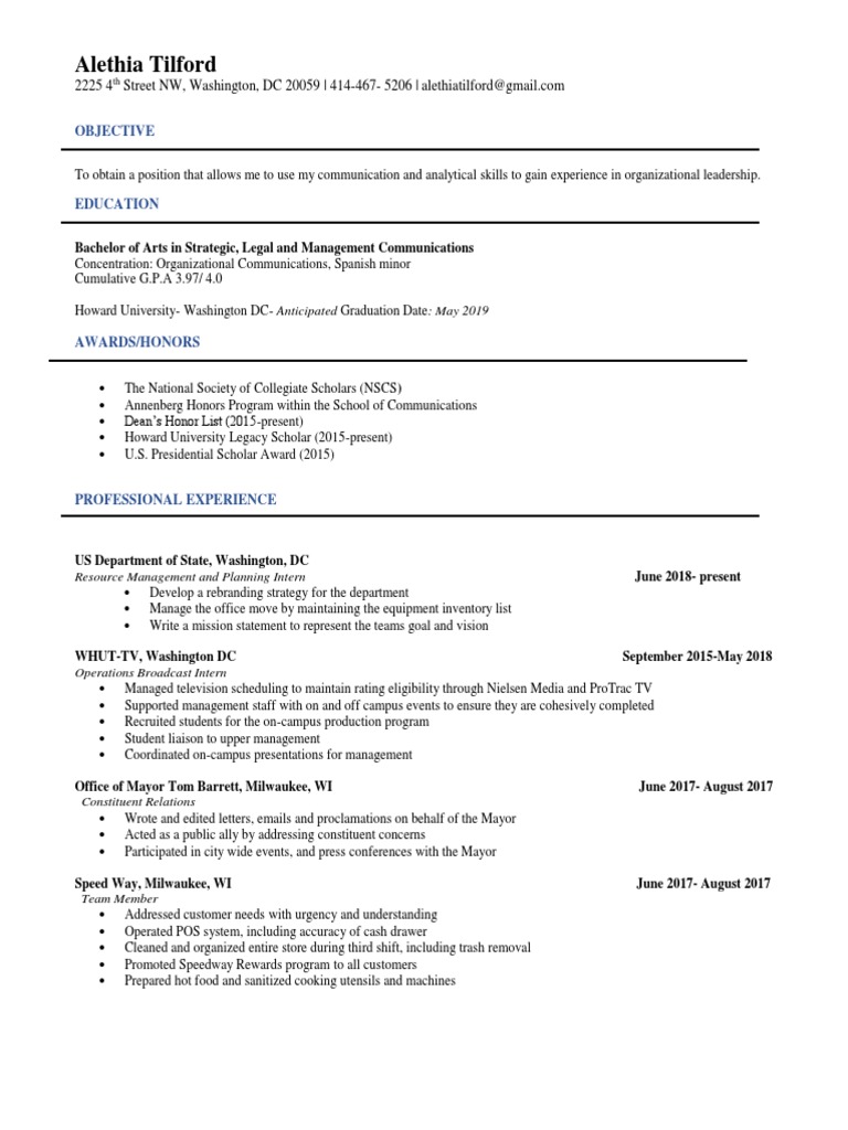 Resume Two | PDF