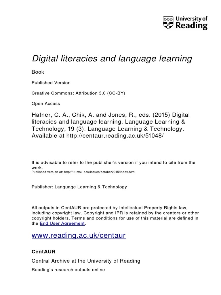 Digital Literacy | PDF | Literacy | Learning