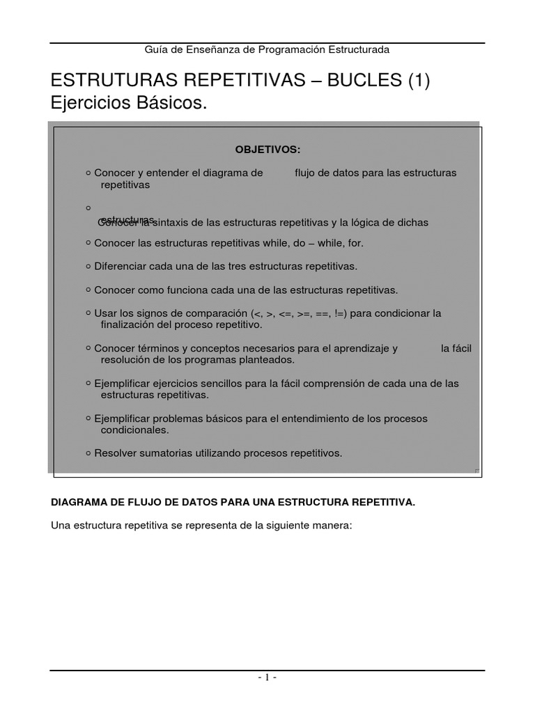 Bucles en Programación Estructurada | PDF | C ++ | Programa de computadora