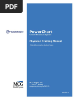 Physician PowerChart Training Manual v3 | PDF | Electronic Health ...