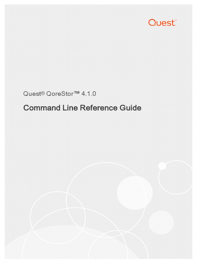 QoreStor 4.1 CLI ReferenceGuide | PDF | Command Line Interface | Backup
