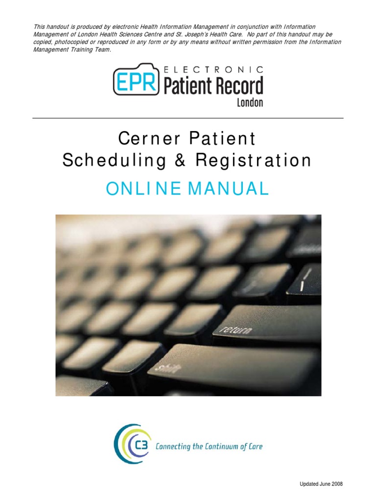 Cerner Patient Scheduling & Registration: Online Manual | PDF ...