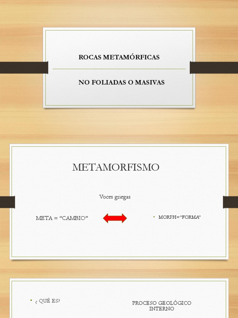 Grupo 5 - Rocas Metamórficas No Foliadas o Masivas | PDF | Roca ...