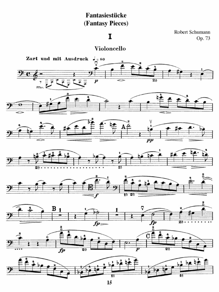 Schumann Fantasiestucke Cello | PDF