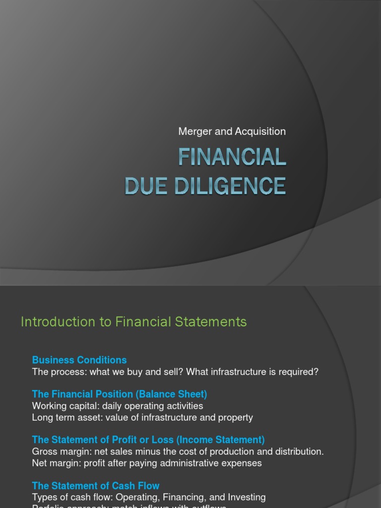 Financial DD | PDF | Mergers And Acquisitions | Due Diligence