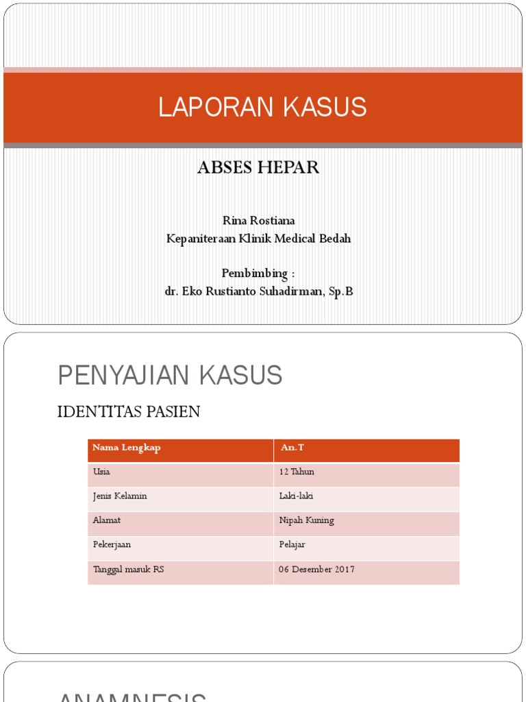 Laporan Kasus Abses Hepar | PDF