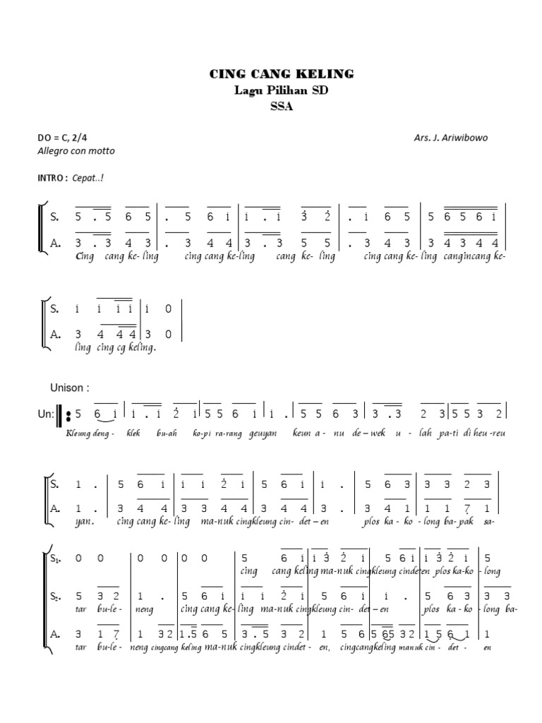 Cing Cang Keling PDF | PDF