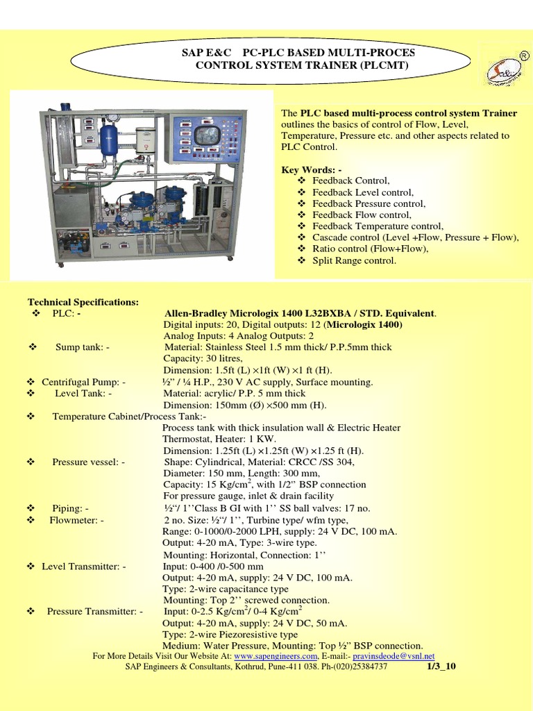 PLC Training System Overview | PDF | Valve | Scada