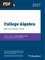 CLEP College Algebra Examination Guide | PDF | College Level ...
