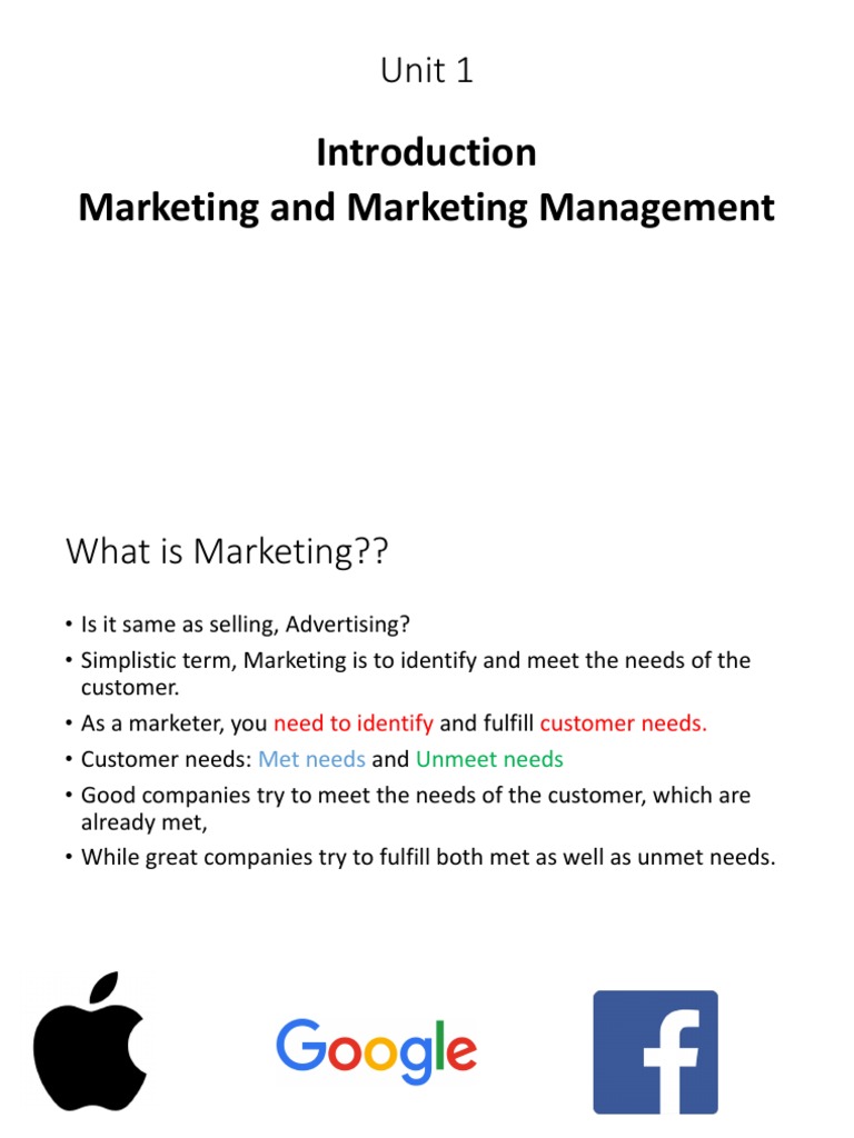 Understanding the Foundations of Marketing Management: A Comprehensive ...