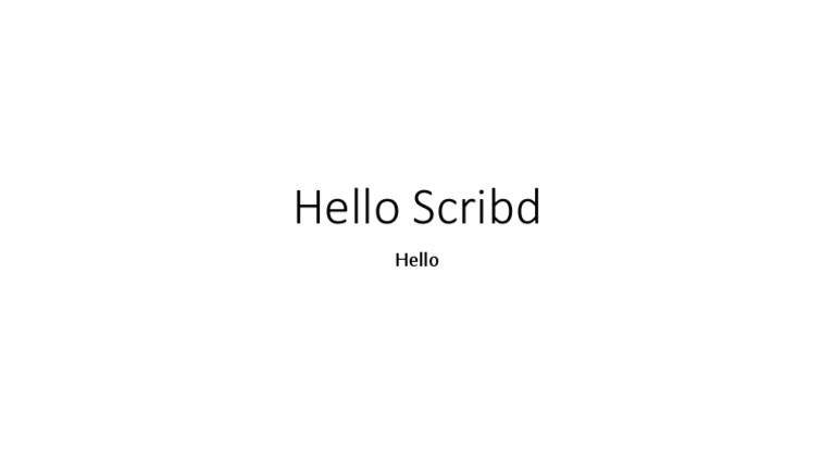 Introduction to Scribd Services | PDF