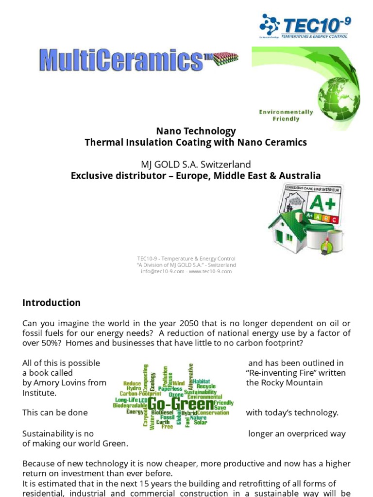 Nano Coating | PDF | Heat Transfer | Thermal Insulation