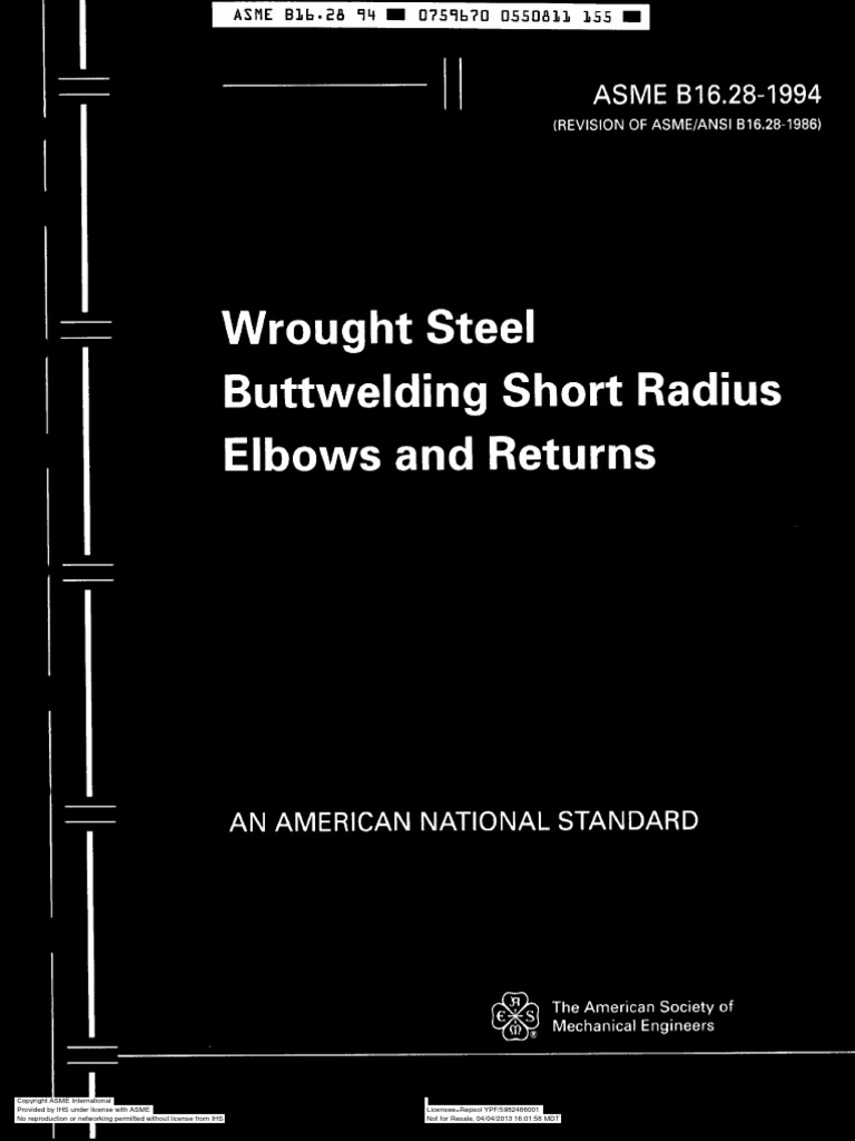 Asme B16.28 | PDF