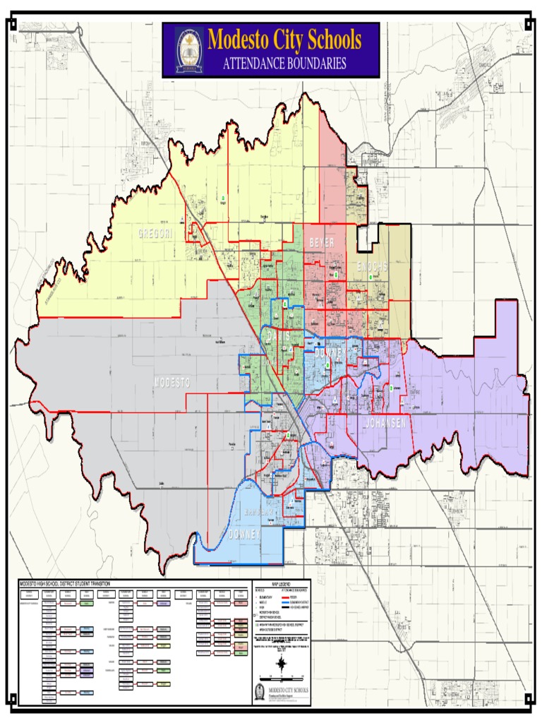 Modesto City Schools Master Boundary Map 051711 | PDF