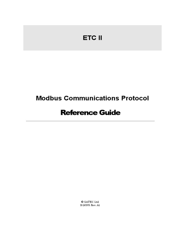 ETC-I I - Modbus Communications Protocol | PDF | Daylight Saving Time ...