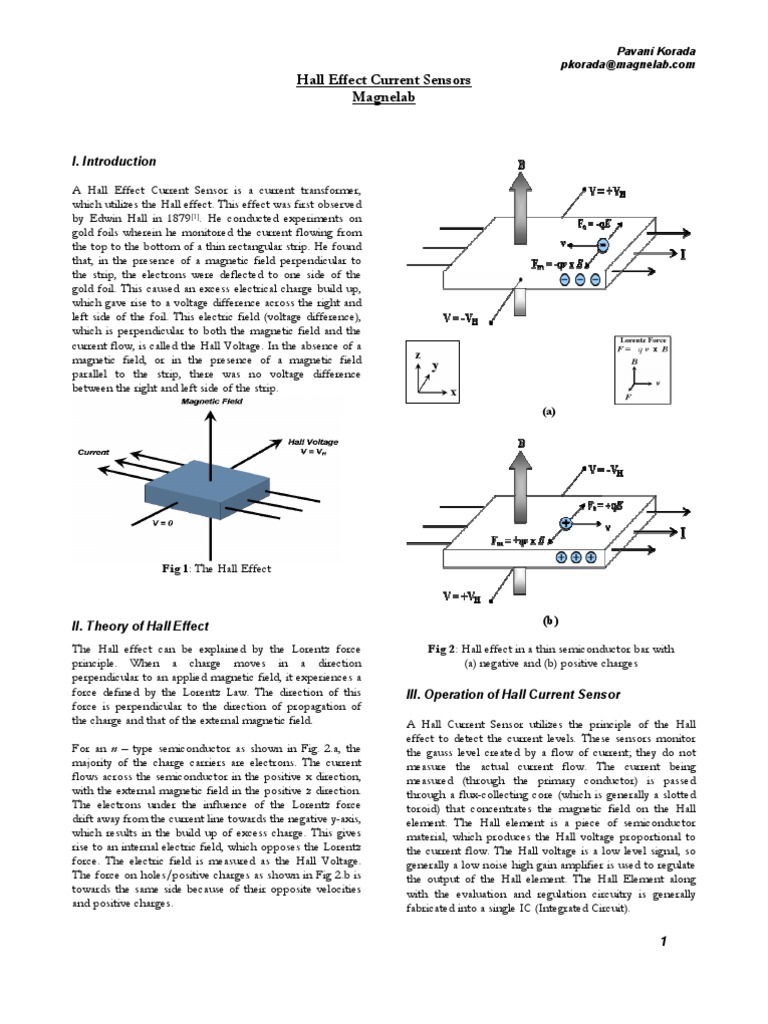 Hall Effect Current Sensor Magnelab | PDF