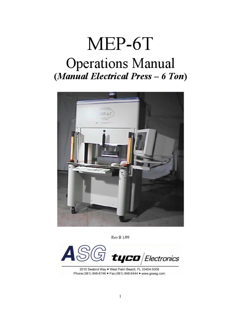 MEP 6T Operations Manual | PDF | Switch | Relay