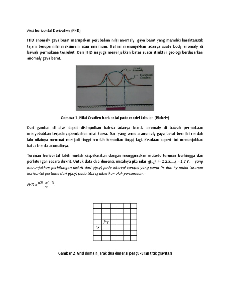 First Horizontal Derivative | PDF