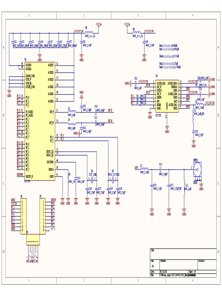 WeeBee Z-0004+ZigBee+Schematic | PDF