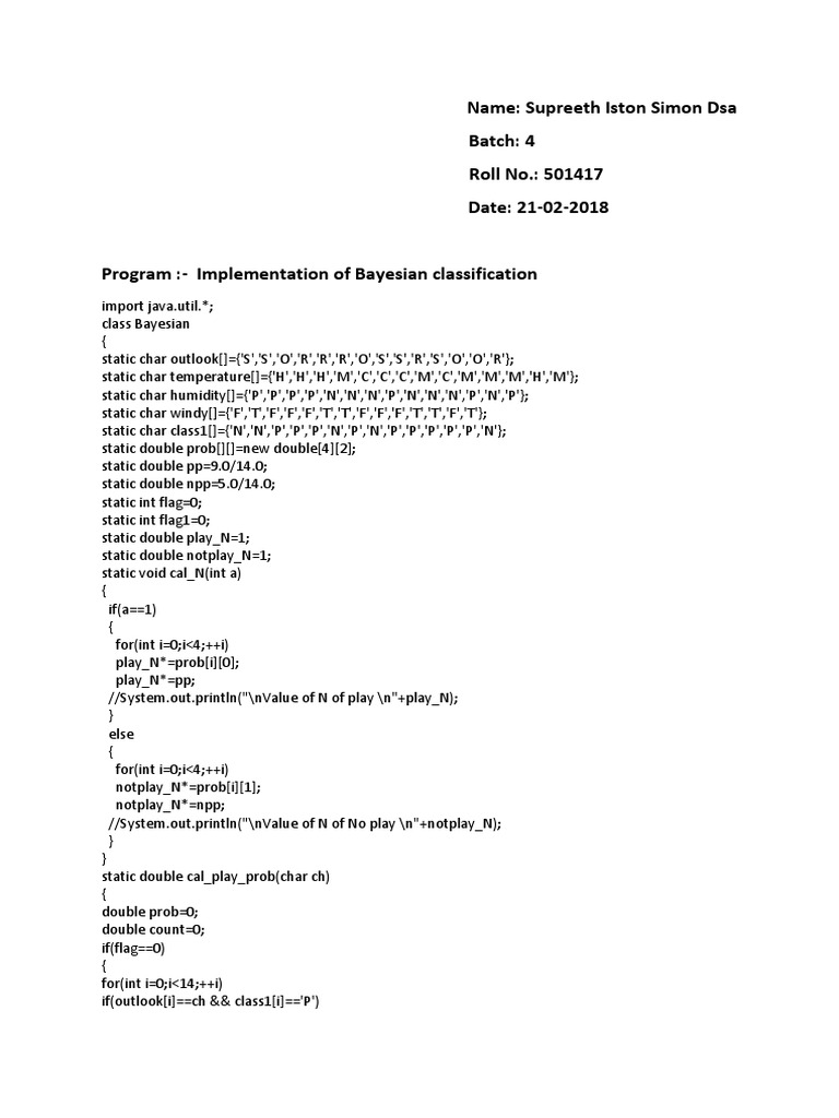 Name: Supreeth Iston Simon Dsa Batch: 4 Roll No.: 501417 Date: 21-02 ...