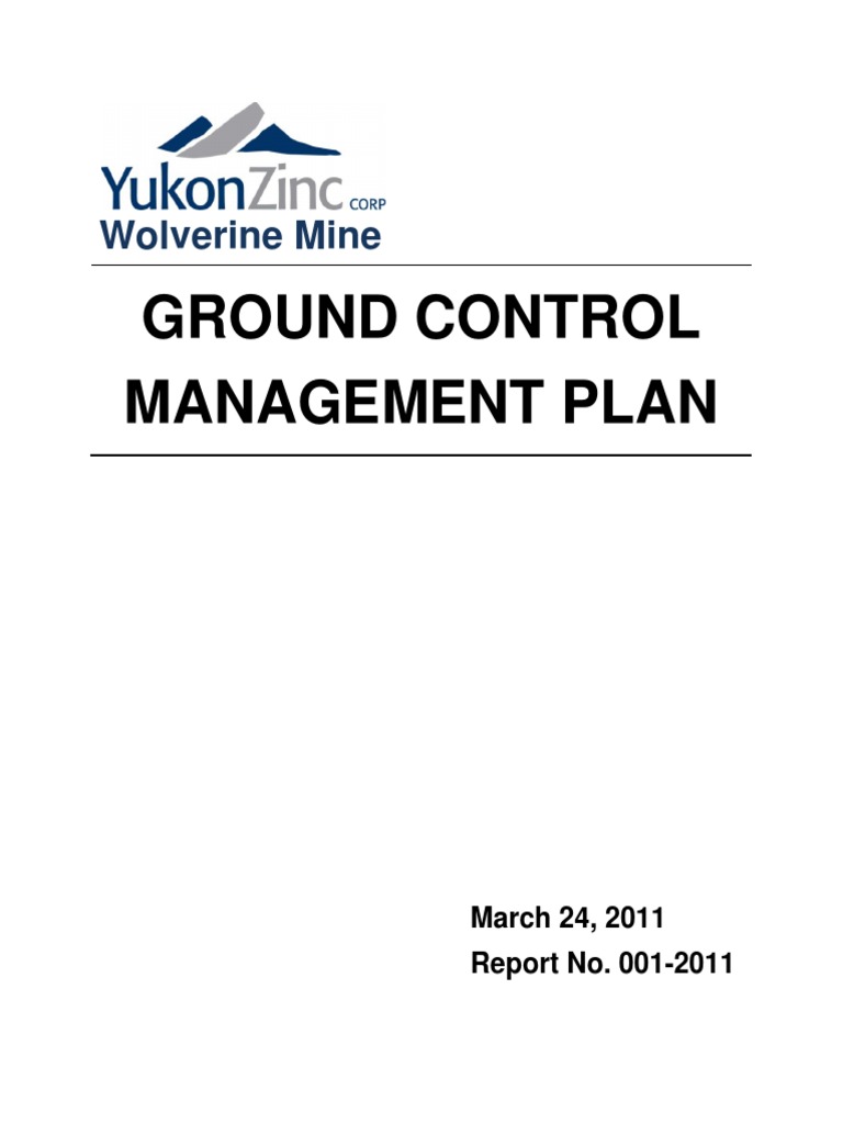 Ground Control Management Plan | PDF | Mining | Audit