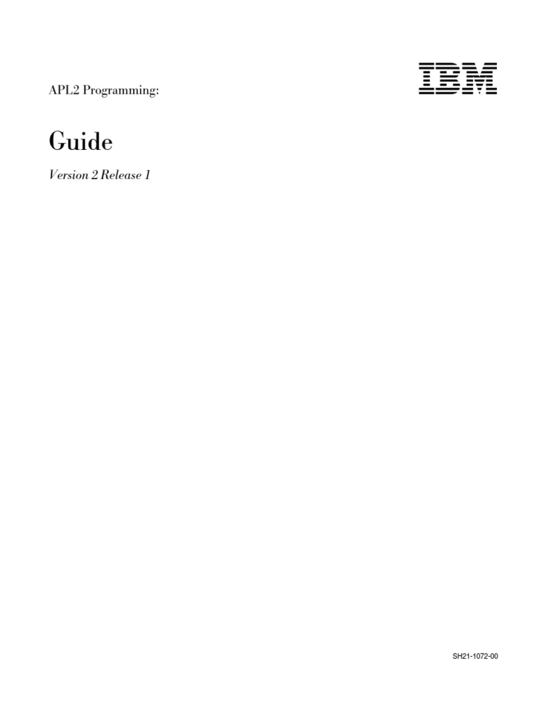 Apl2 Programming Guide Pdf Apl Programming Language Summation