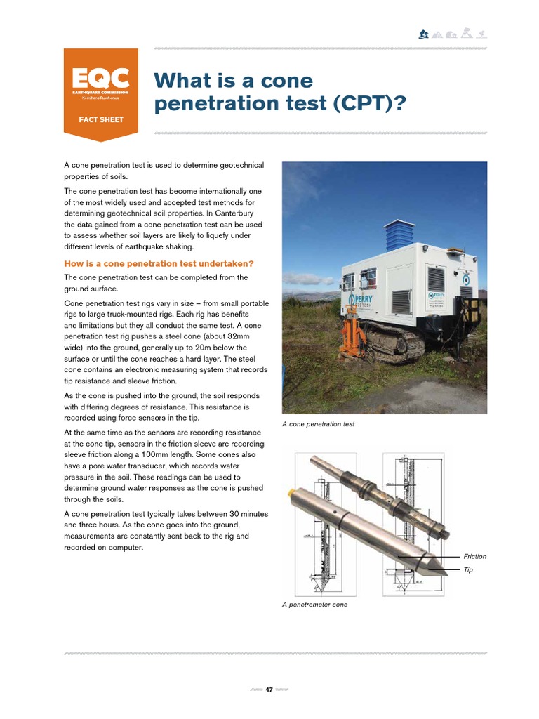 What Is A Cone Penetration Test PDF | PDF | Geotechnical Engineering ...