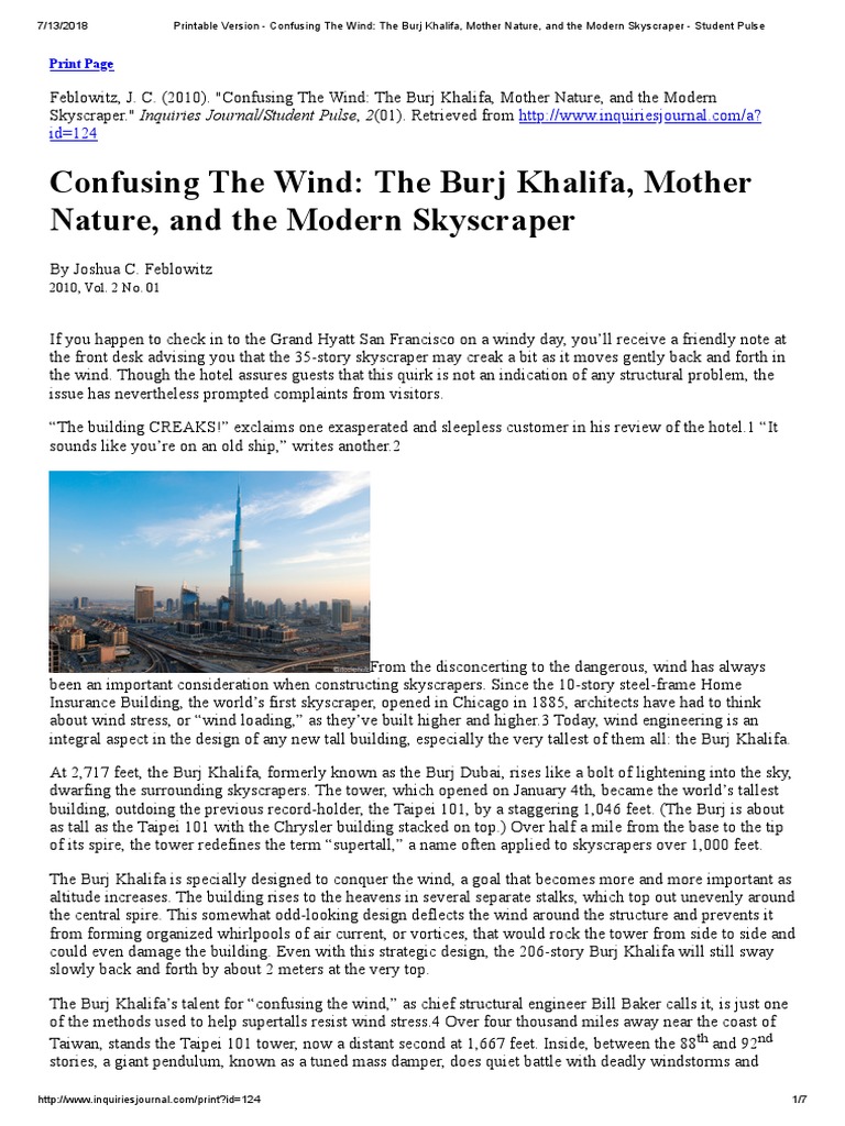 Printable Version - Confusing The Wind - The Burj Khalifa, Mother ...