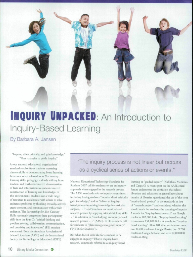 INQUIRY UNPACKED An Introduction To | PDF | Inquiry Based Learning ...