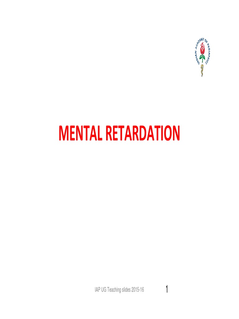 Mental Retardation | PDF | Intellectual Disability | Medical Specialties